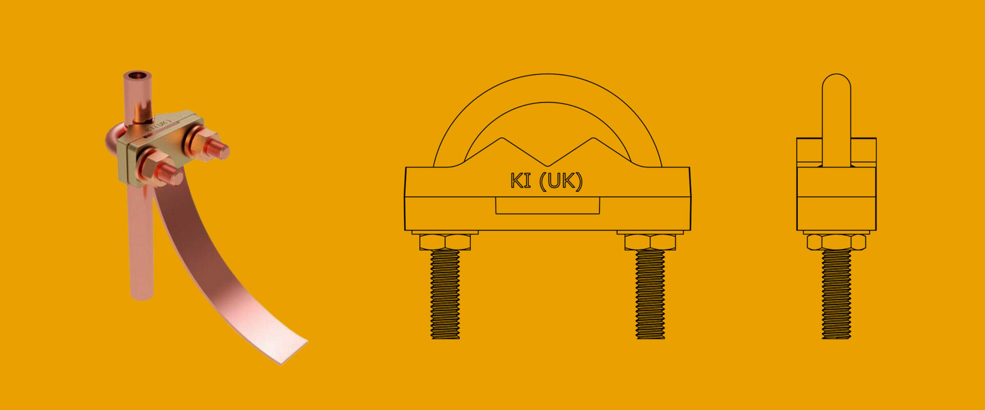 Tape Clamps| Lightning protection products designed by Salsus Design